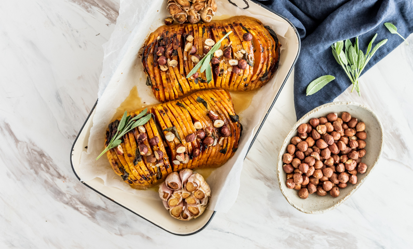 Honey and Hazelnut Hasselback Pumpkin | Capilano Honey
