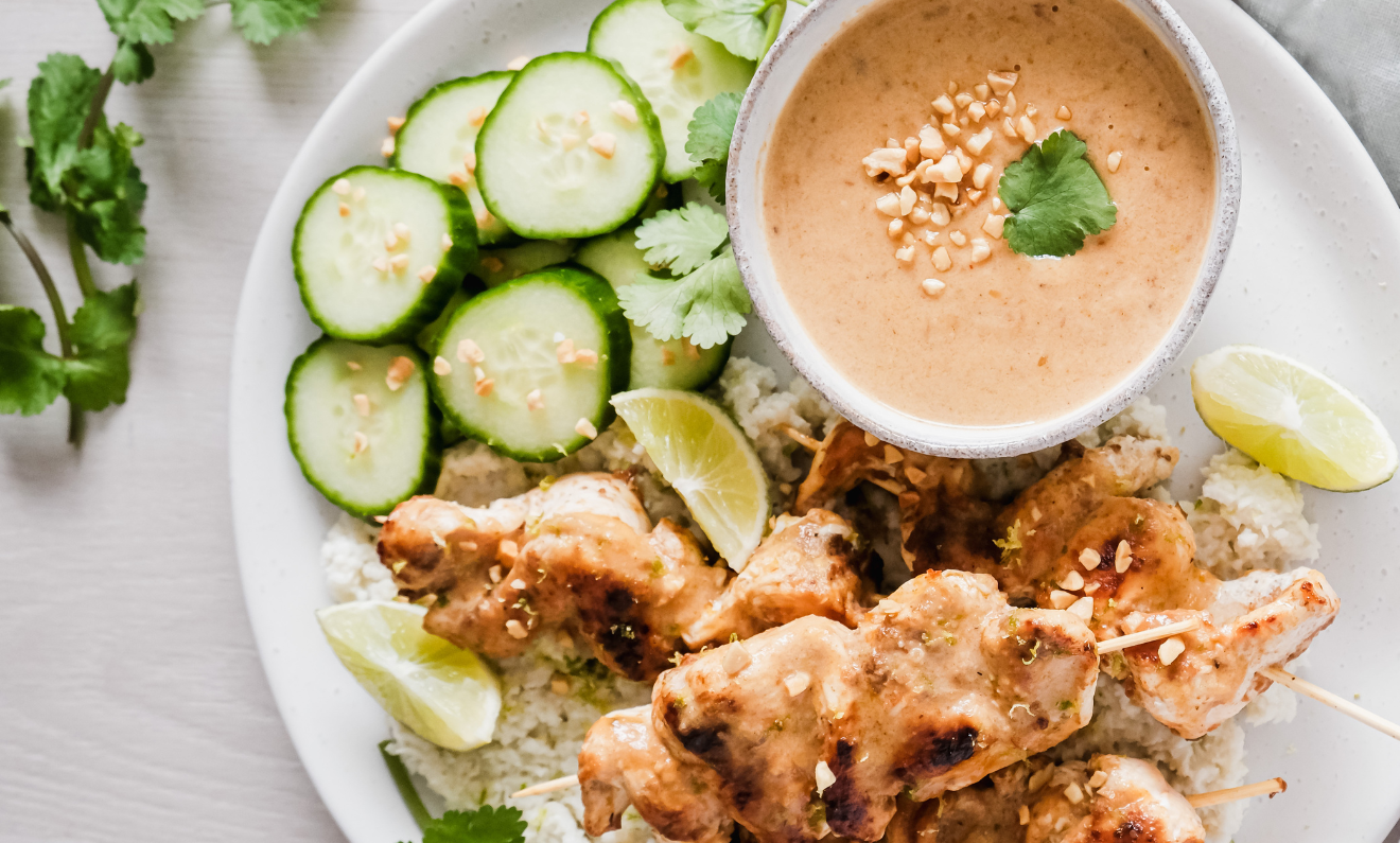 Satay Chicken with Coconut Cauliflower Rice | Capilano Honey